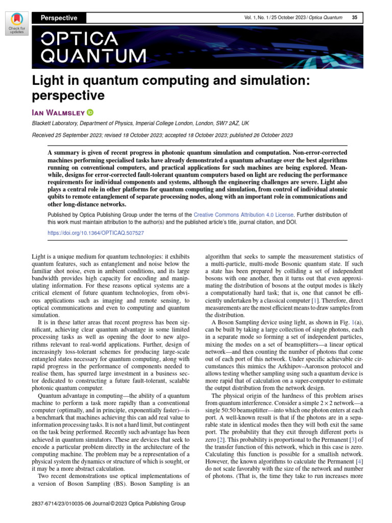 Light's Role in Quantum Computing | PDF | Quantum Computing | Photon