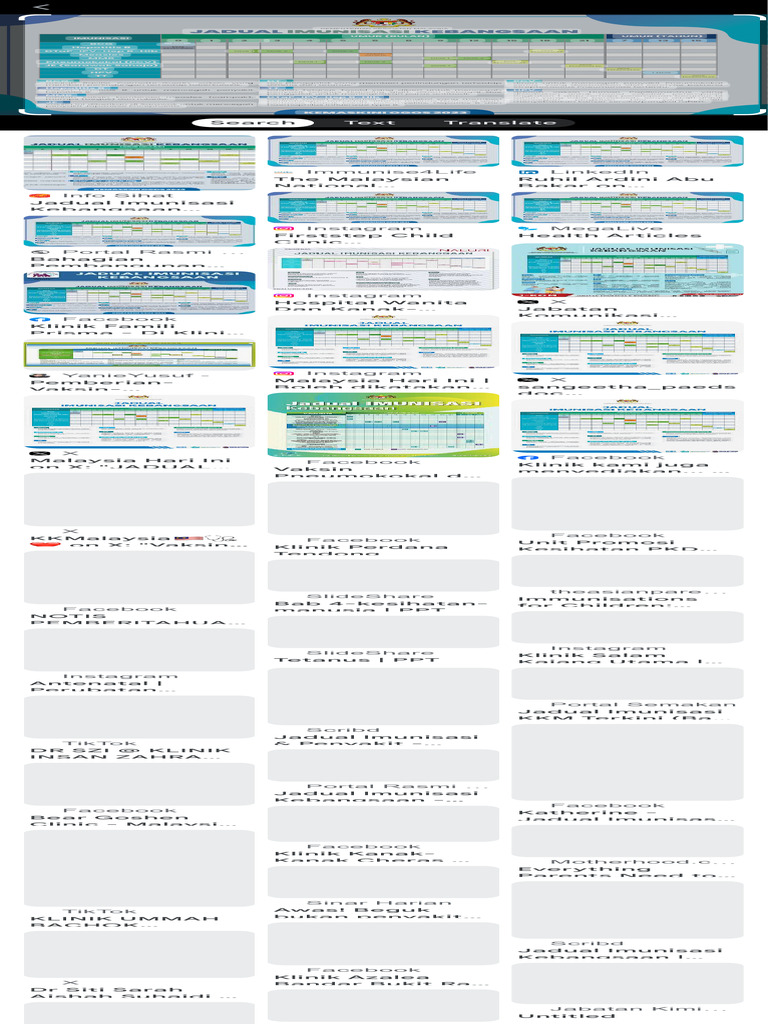KKM Child Vaccination Schedule - Google Search | PDF