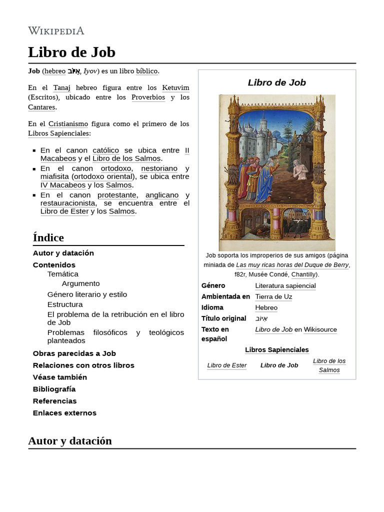 Libro de Job | PDF | Libro de trabajo | Contenido bíblico