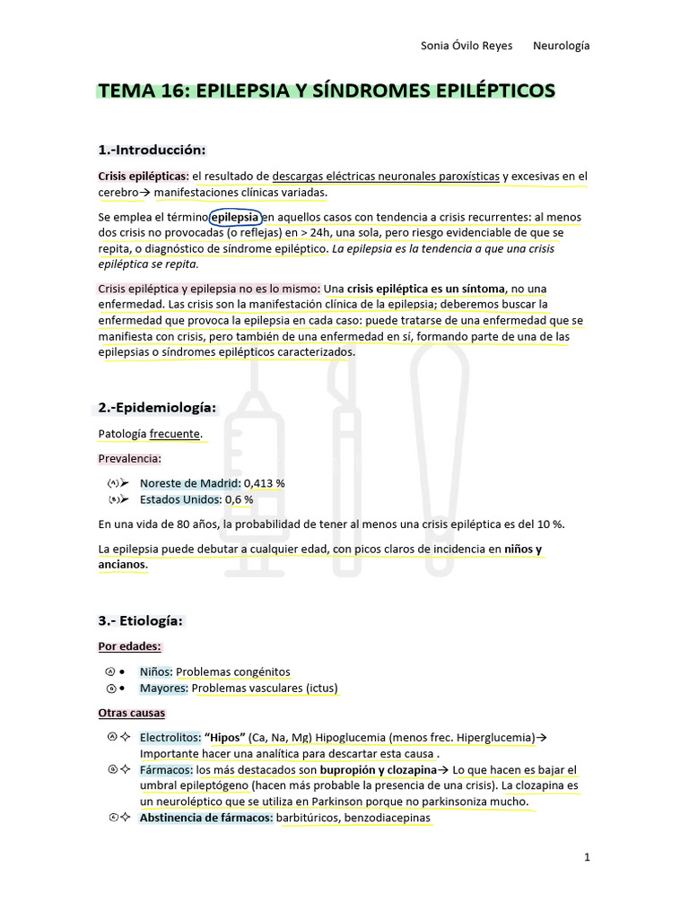 t16. Epilepsia | PDF | Epilepsia | Sinapsis