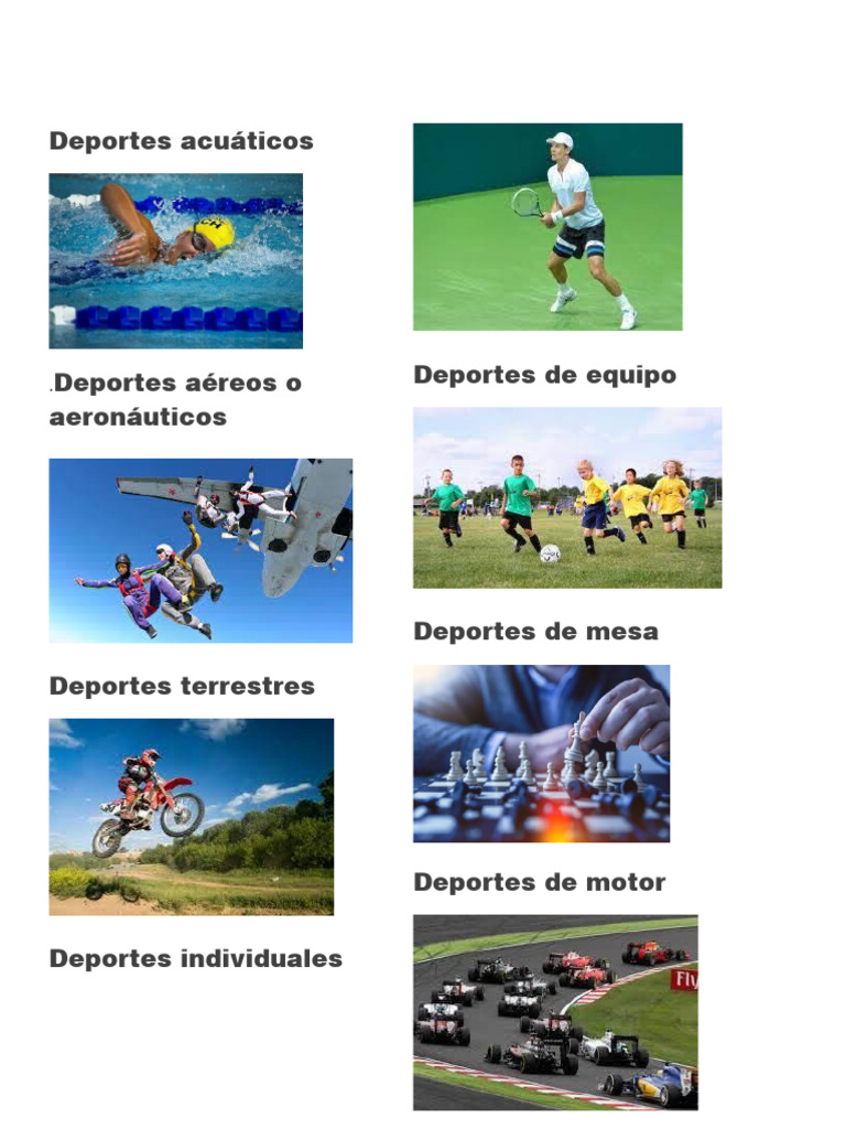 Album de Tipos de Deportes | PDF
