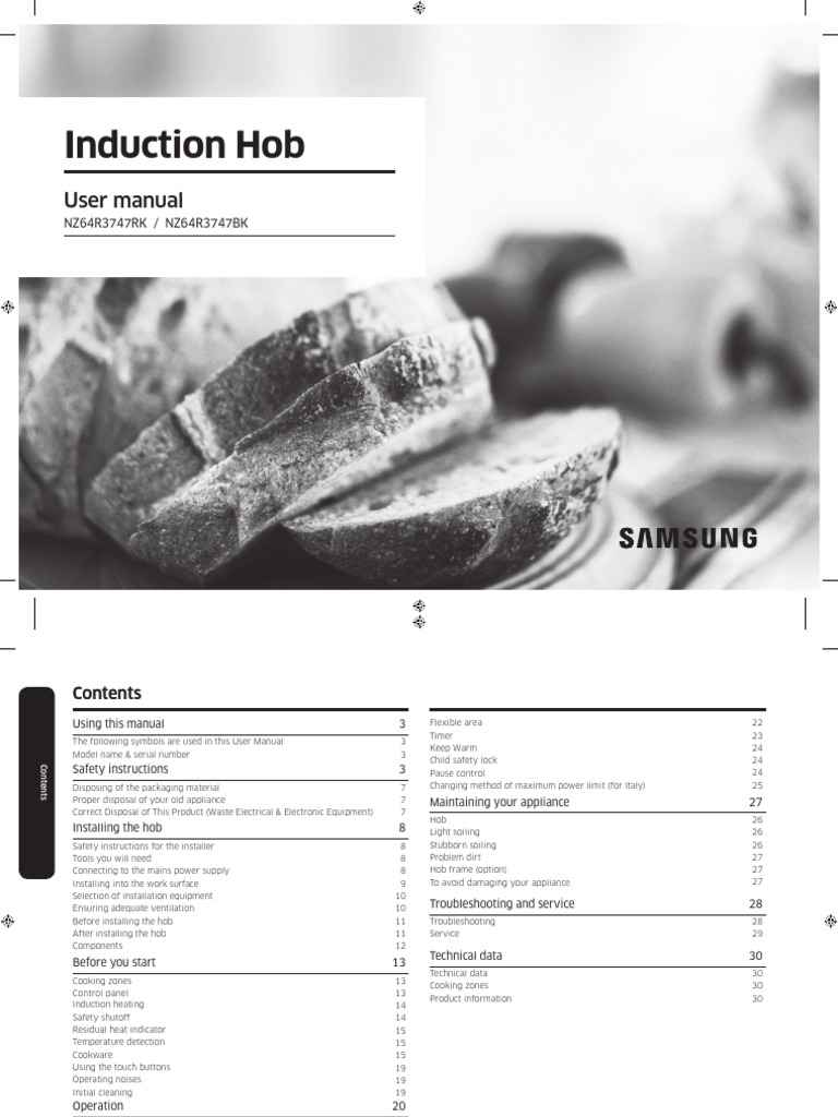 Induction Hob User Guide Pdf Mains Electricity Waste Management