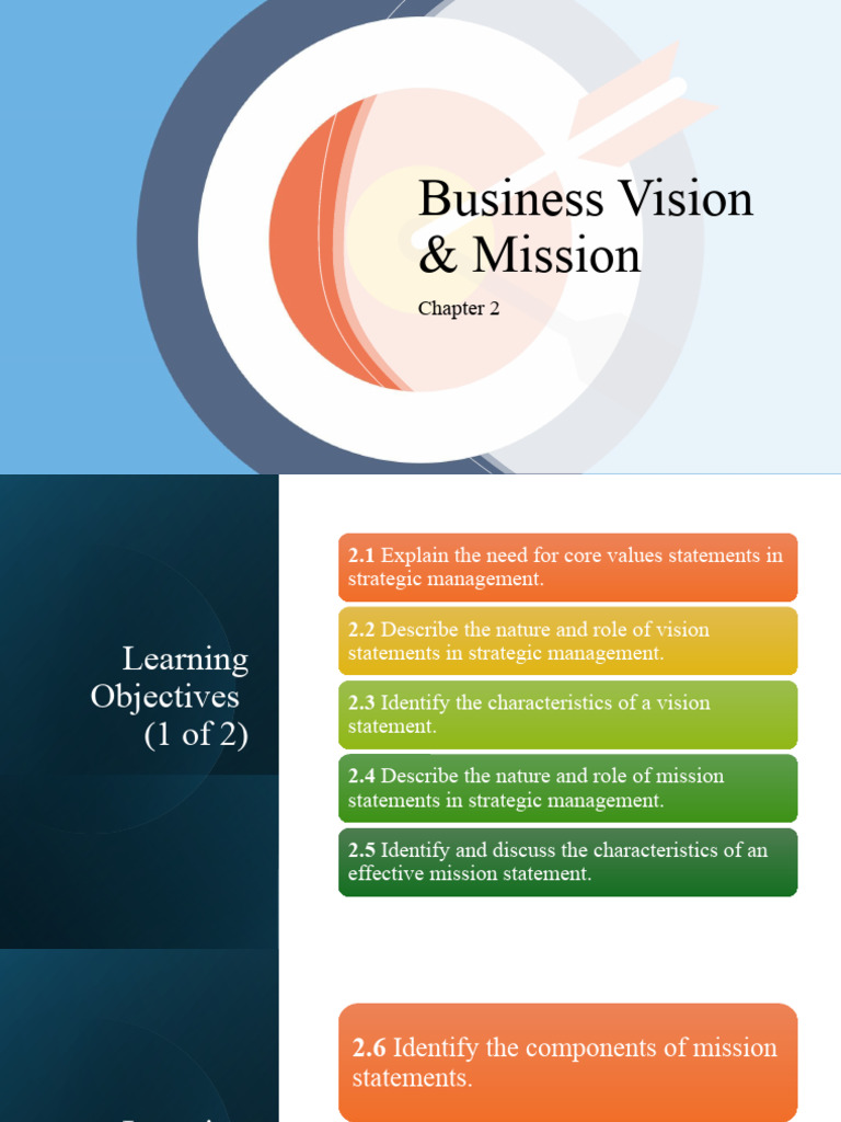 Chapter 2 - Business Vision Mission | PDF | Strategic Management | Pharmacy