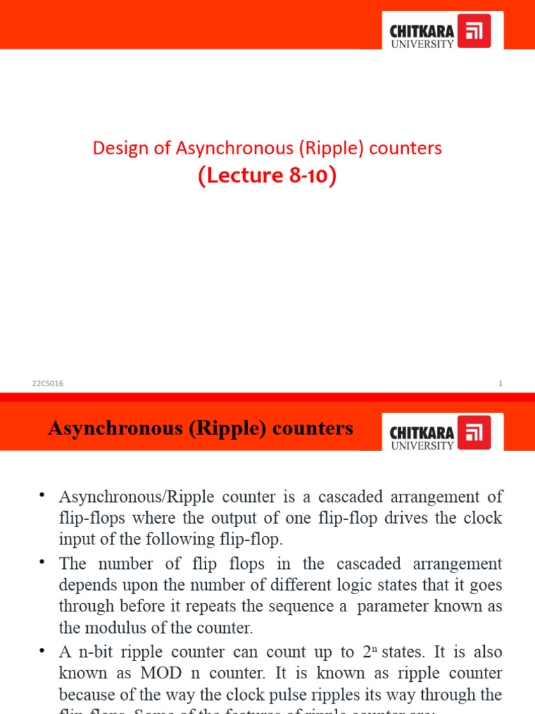 8-10 Design of Asynchronous (Ripple) Counters | PDF | Digital Electronics | Electronic Design