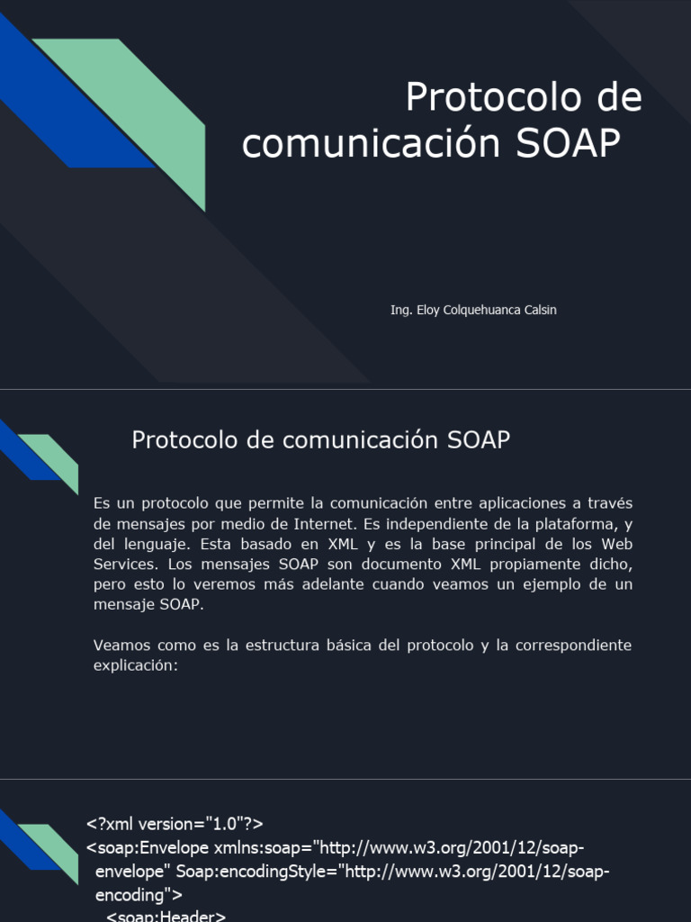 Protocolo de Comunicación SOAP | PDF | Jabón | Xml