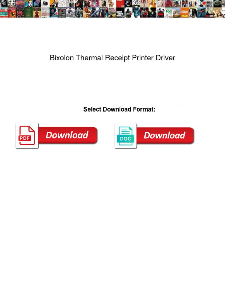 Bixolon Thermal Receipt Printer Driver | PDF | Printer (Computing) | Point Of Sale