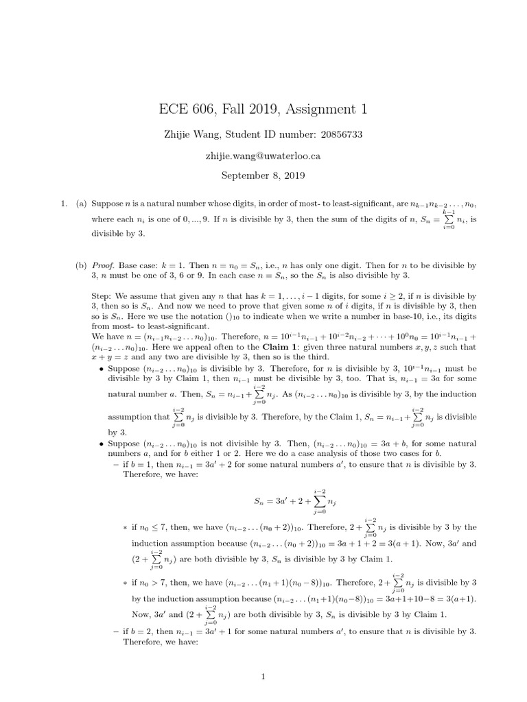 ECE 606, Fall 2019, Assignment 1: Zhijie Wang, Student ID Number: 20856733 Zhijie - Wang ...