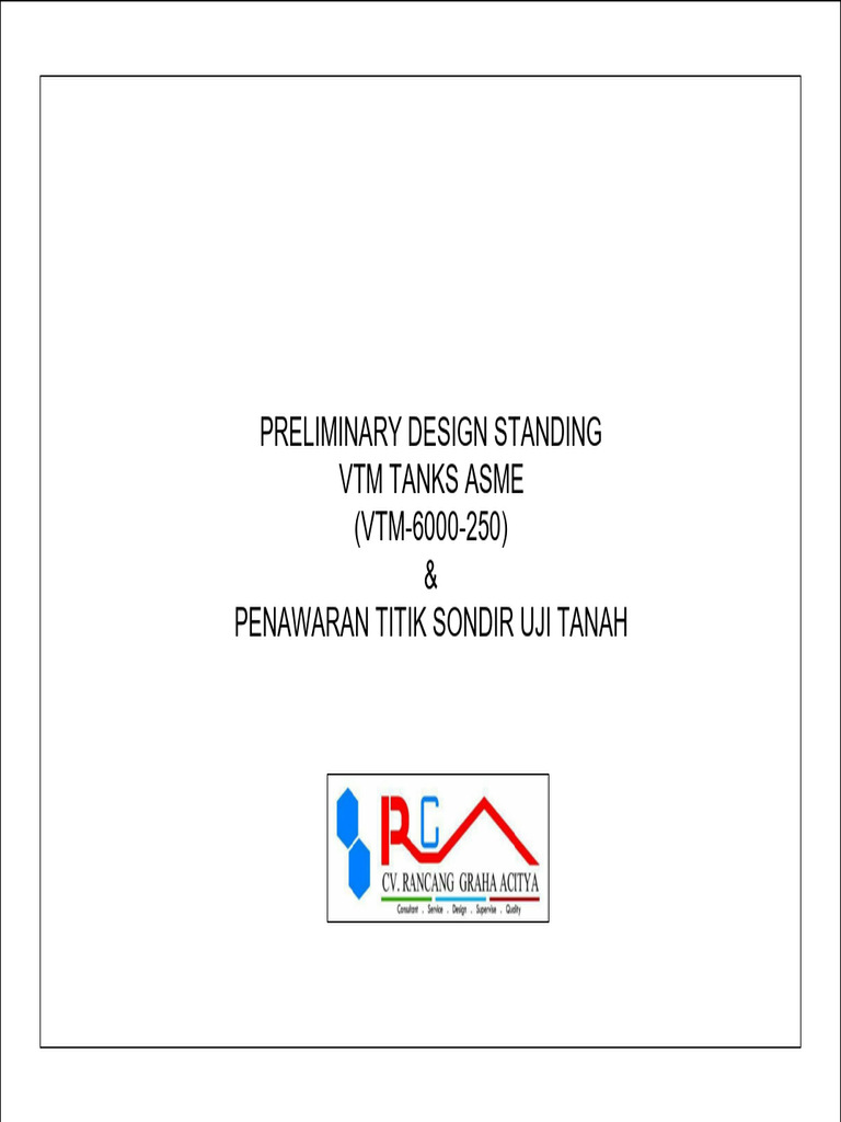 Desain Awal Placement Tangki VTM Asme (Expand) | PDF