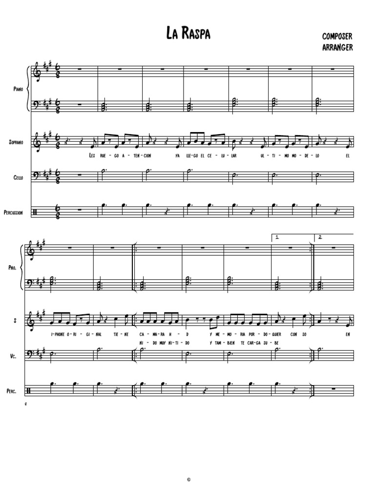 La Raspa Arreglo | PDF