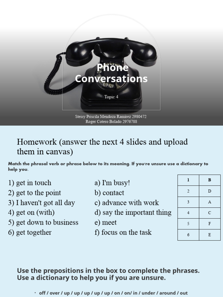Adv English 4 Phone Conversations | PDF | Career & Growth