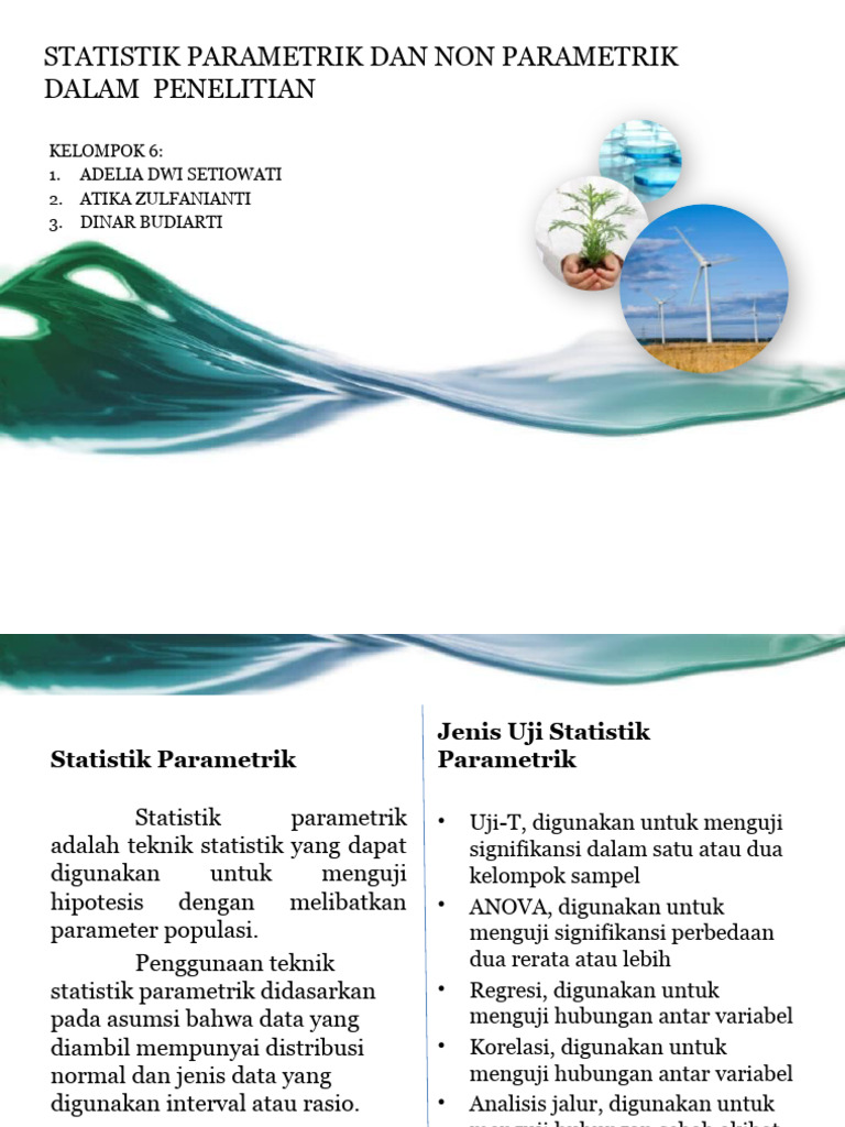 Kelp 6 - Statistik Parametrik Dan Non Parametrik Dalam Penelitian | PDF