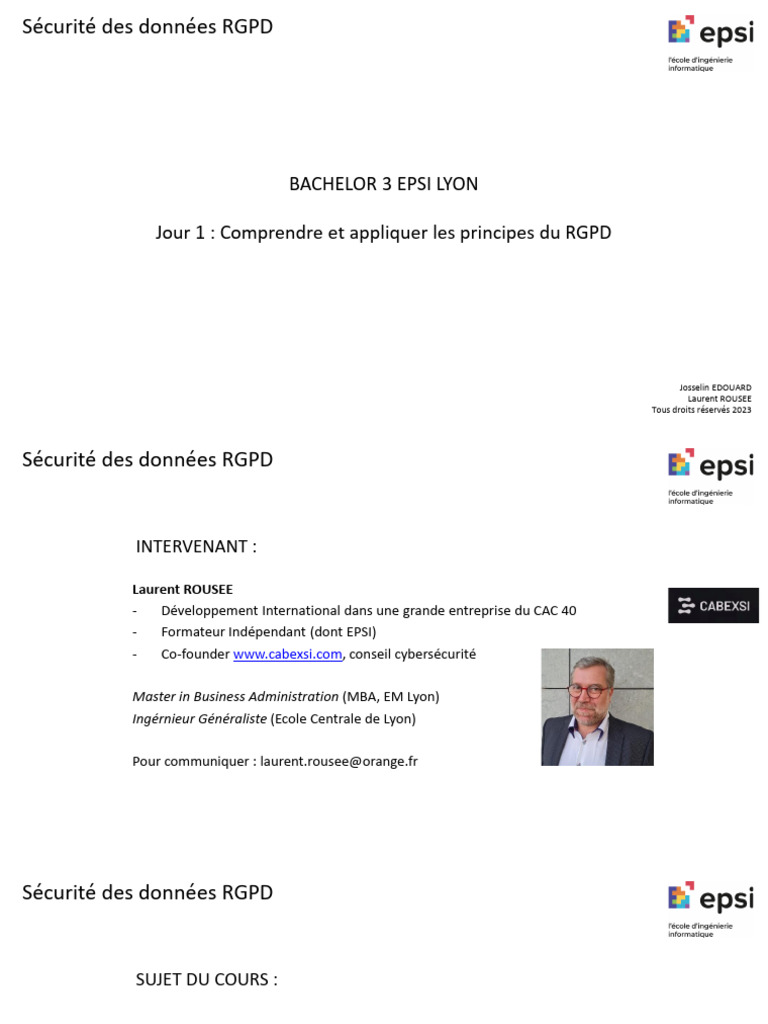 Sécurité des données et RGPD : Guide pratique | PDF | Vie privée et ...