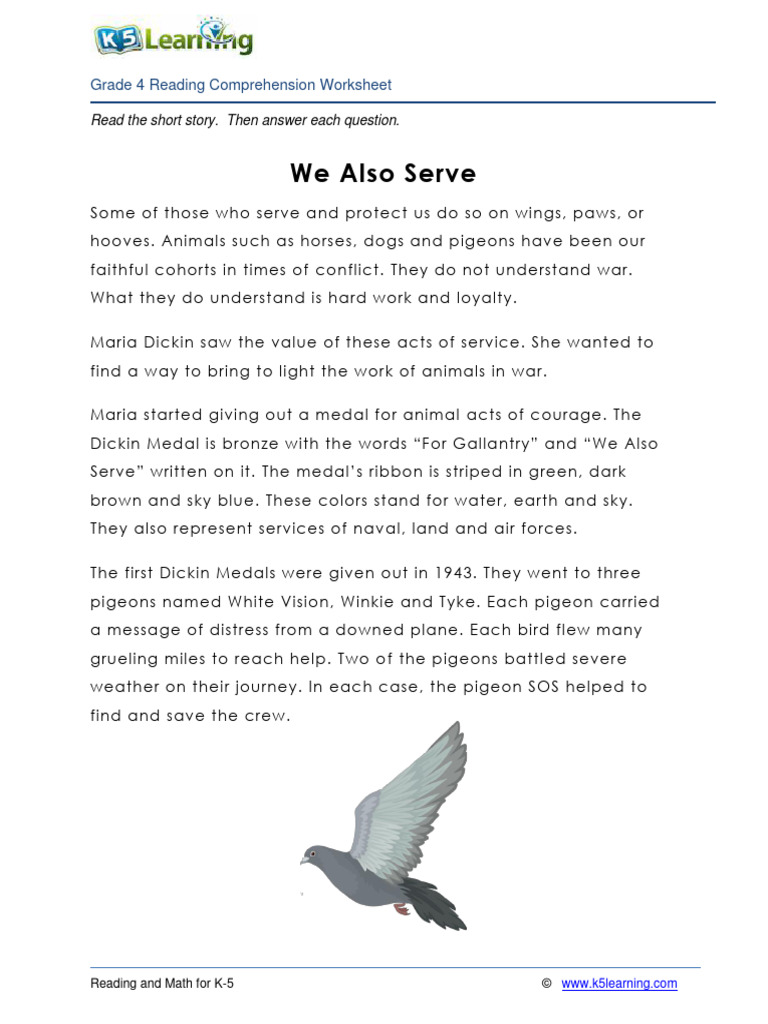 Grade 4 Story We Also Serve | PDF