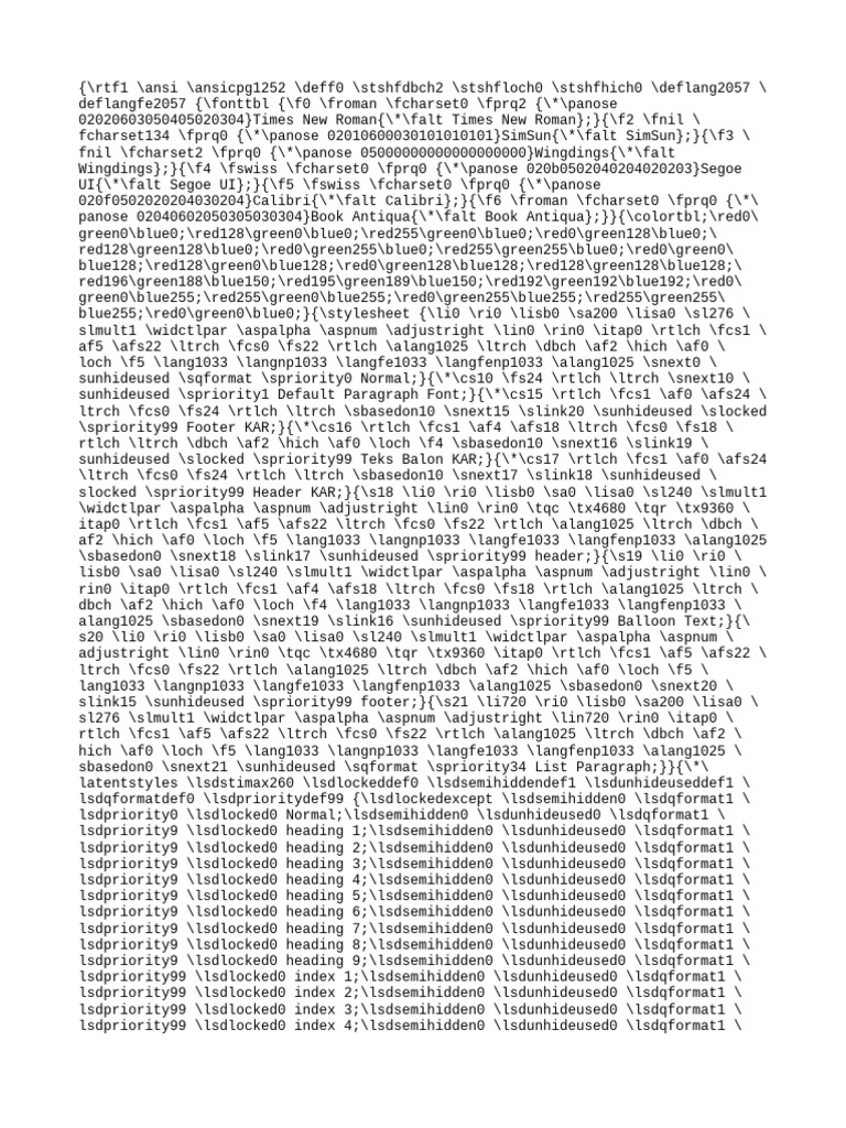 RTF Document Structure Guide | PDF | Html | Hyperlink
