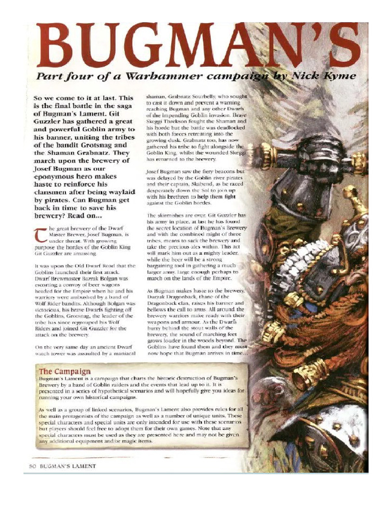 Bugmans Lament Campaign | PDF