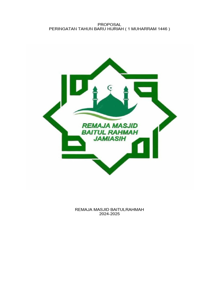 Proposal Remaja Masjid | PDF | Agama & Spiritualitas