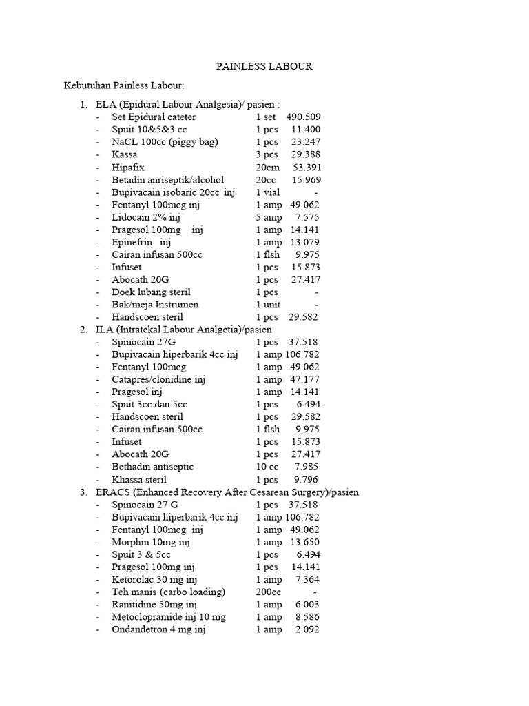 Painless Labour | PDF | Medical Treatments | Clinical Medicine