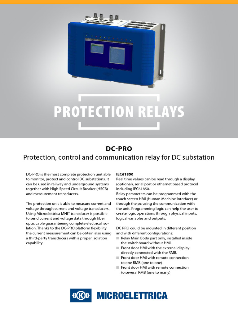 Dc-Pro Datasheet Eng v3 | PDF | User Interface | Relay