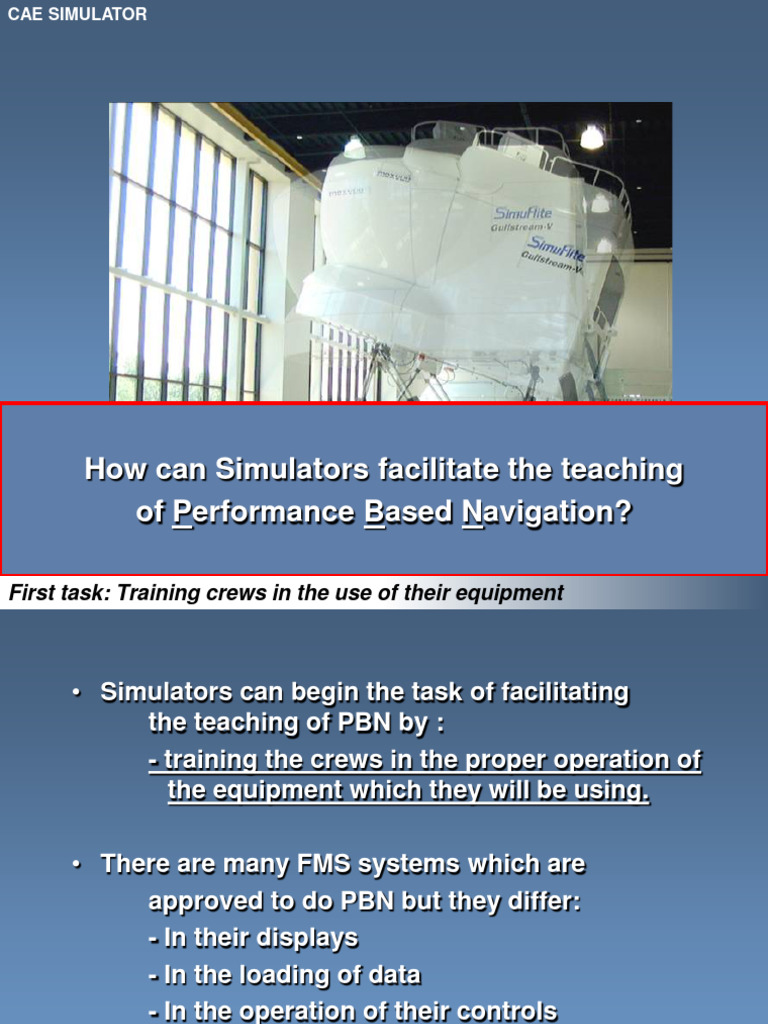 TR1Role of Simulators in PBN | PDF | Aviation Safety | Aircraft