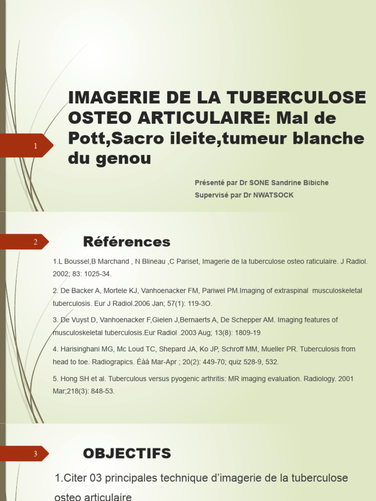Imagerie de la Tuberculose Ostéo-Articulaire | PDF | Tuberculose ...