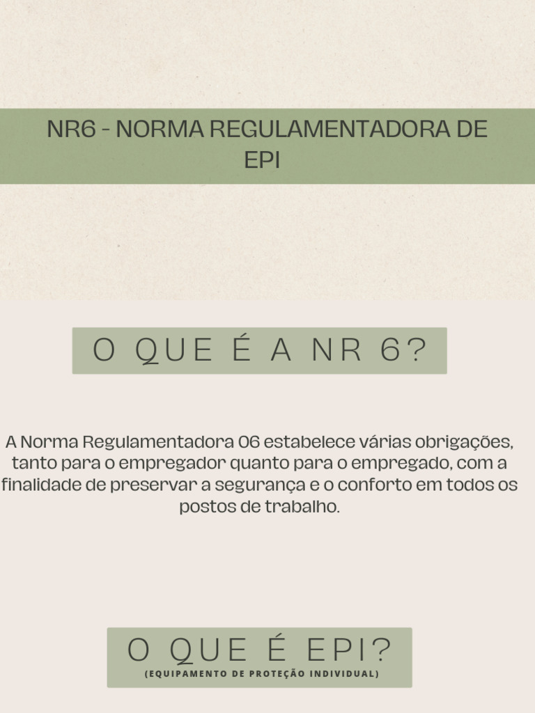 Norma regulamentadora de epi e epc (2) | Download grátis PDF ...