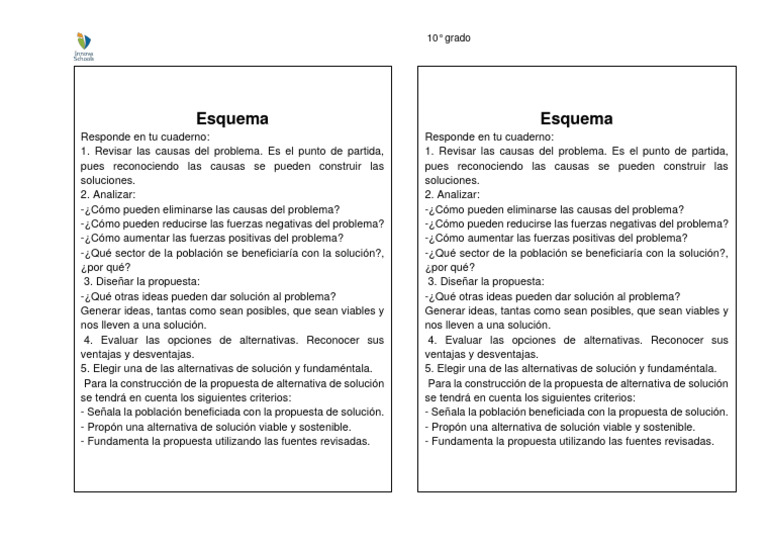 10mo S3 Esquema - Planificacin Dptico | PDF