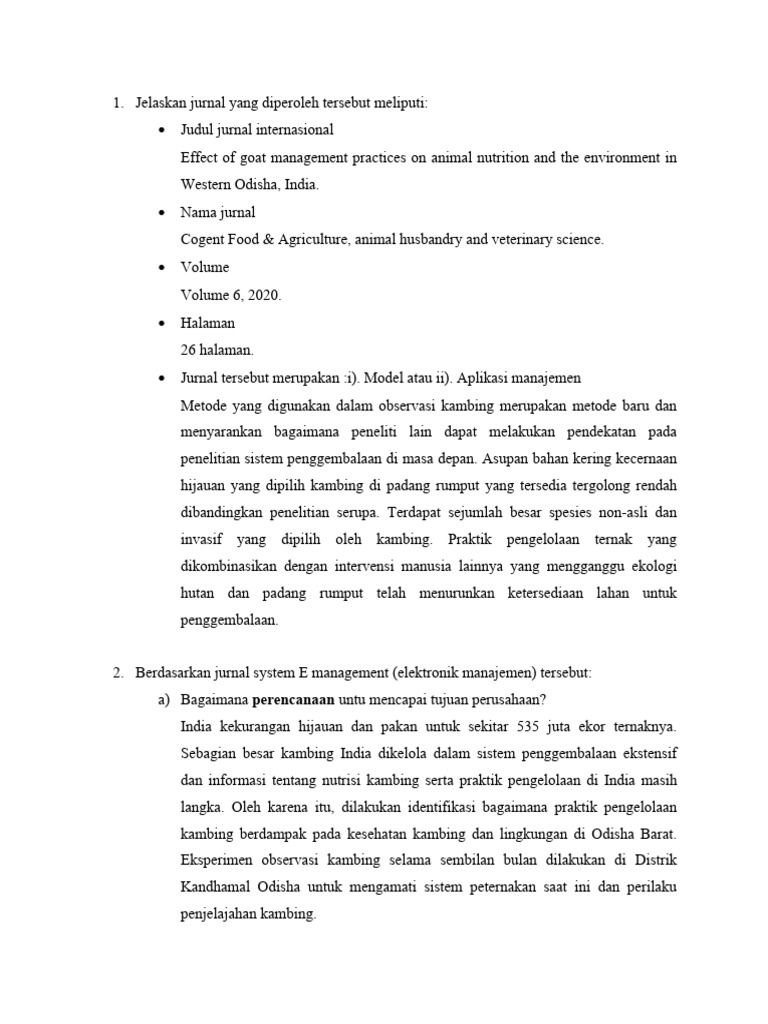 Analisis Jurnal Manajemen Uts SMT 1 | PDF | Kesehatan Holistik | Sains & Matematika