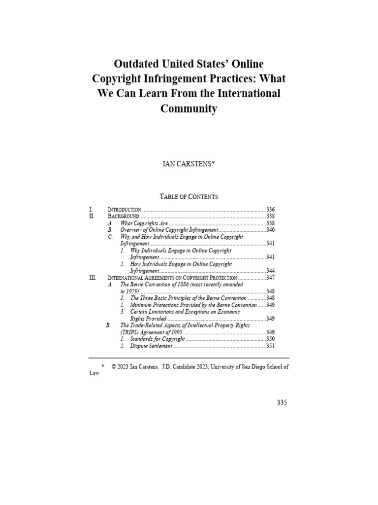 Outdated U.S. Online Copyright Infringement | PDF | Copyright Infringement | Copyright