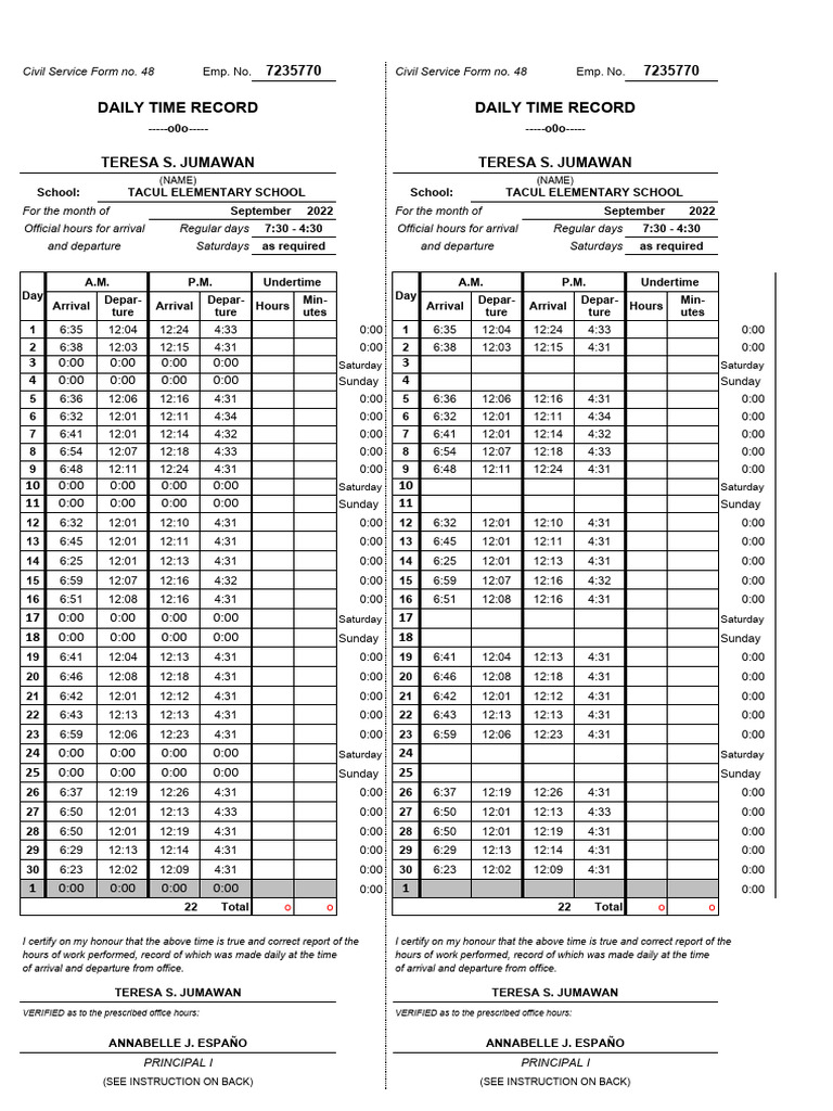 DTR-Accomplishment-FORM-48-Final-Version-4 JUMAWAN | PDF