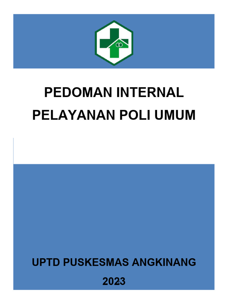 Pedoman Pelayanan Poli Umum Puskesmas Angkinang | PDF | Pengembangan Diri