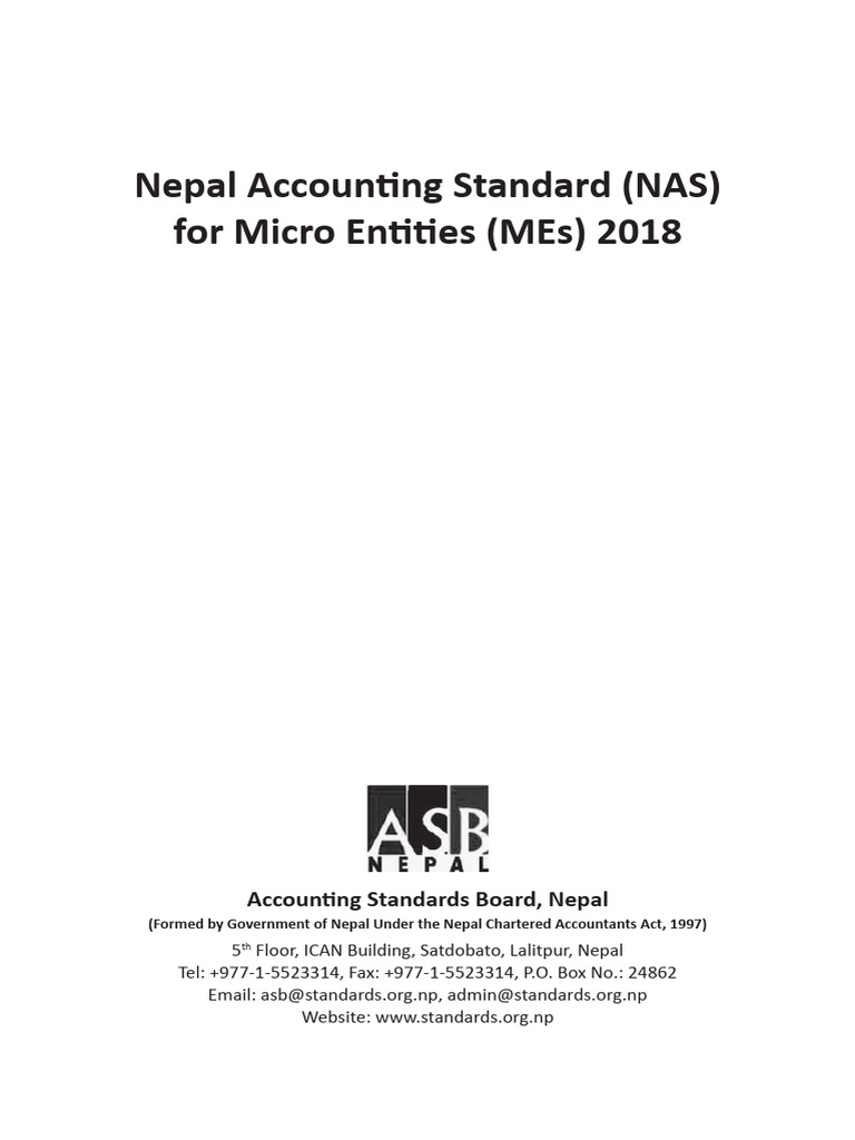 NAS for MEs | PDF | Expense | Financial Statement