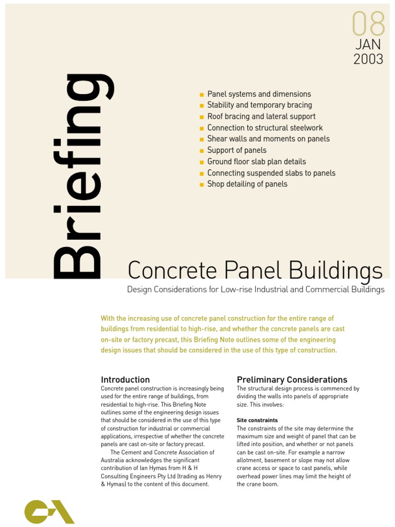 Concrete Panel Design Considerations | PDF | Truss | Deep Foundation