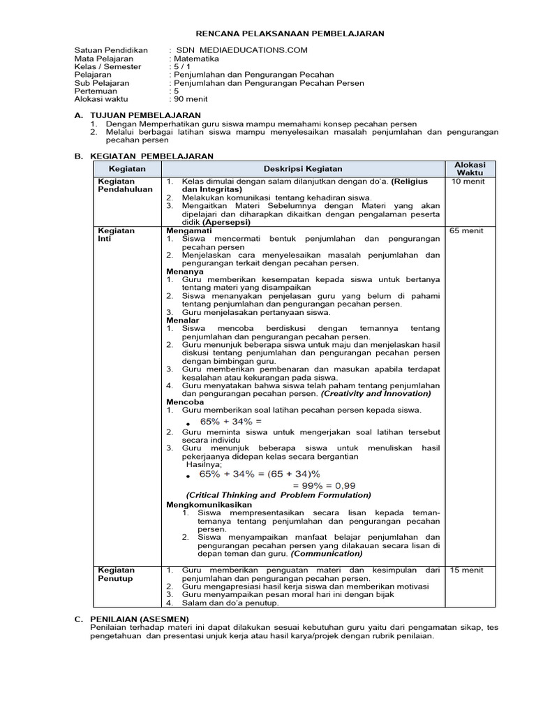 Pecahan Persen | PDF