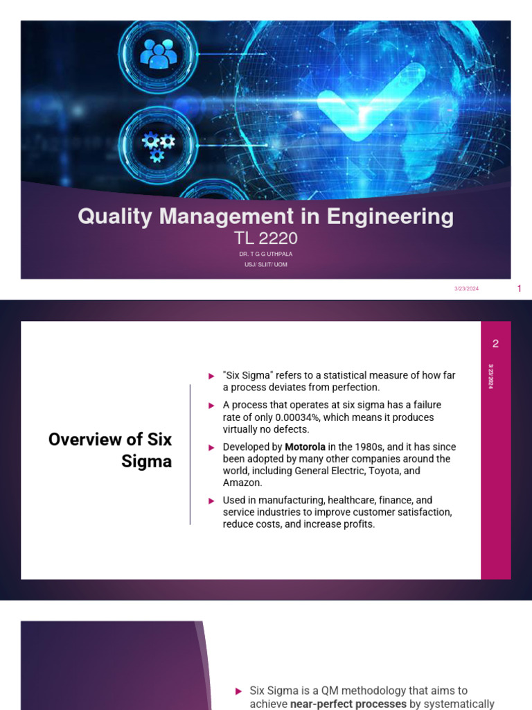 QMS 6 | PDF | Six Sigma | Data Analysis