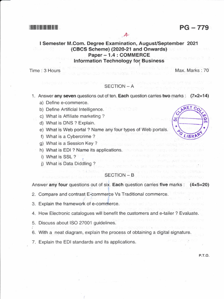 4 Information Technology for Business | PDF | E Commerce | Electronic Data Interchange