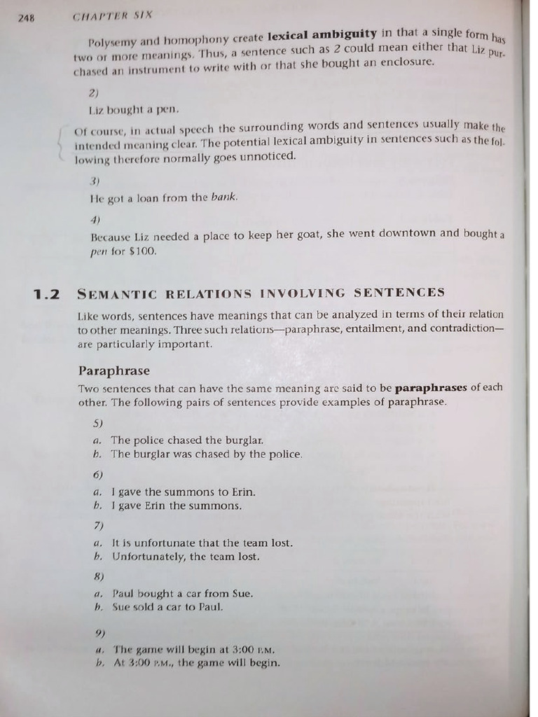 Semantic Relations Involving Sentences - Entailment | PDF