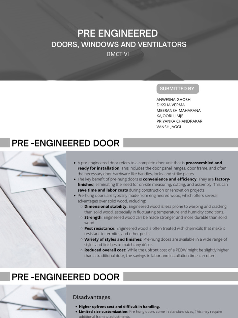 Pre-Fab Doors, Windows & Ventilators | PDF | Door | Window
