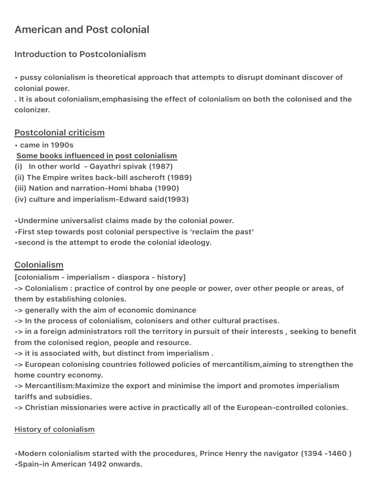 Understanding Postcolonialism and Colonialism | PDF | Colonialism ...