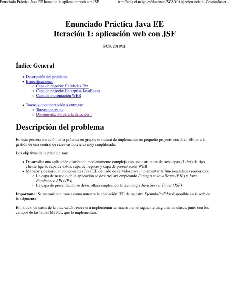 Enunciado Práctica Java EE Iteración 1_ aplicación web con JSF