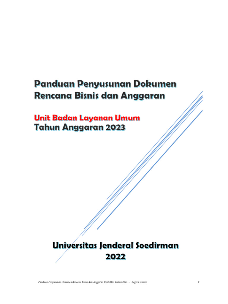 1_Panduan_Penyusunan_RBA_Unit_Tahun_2023 | PDF