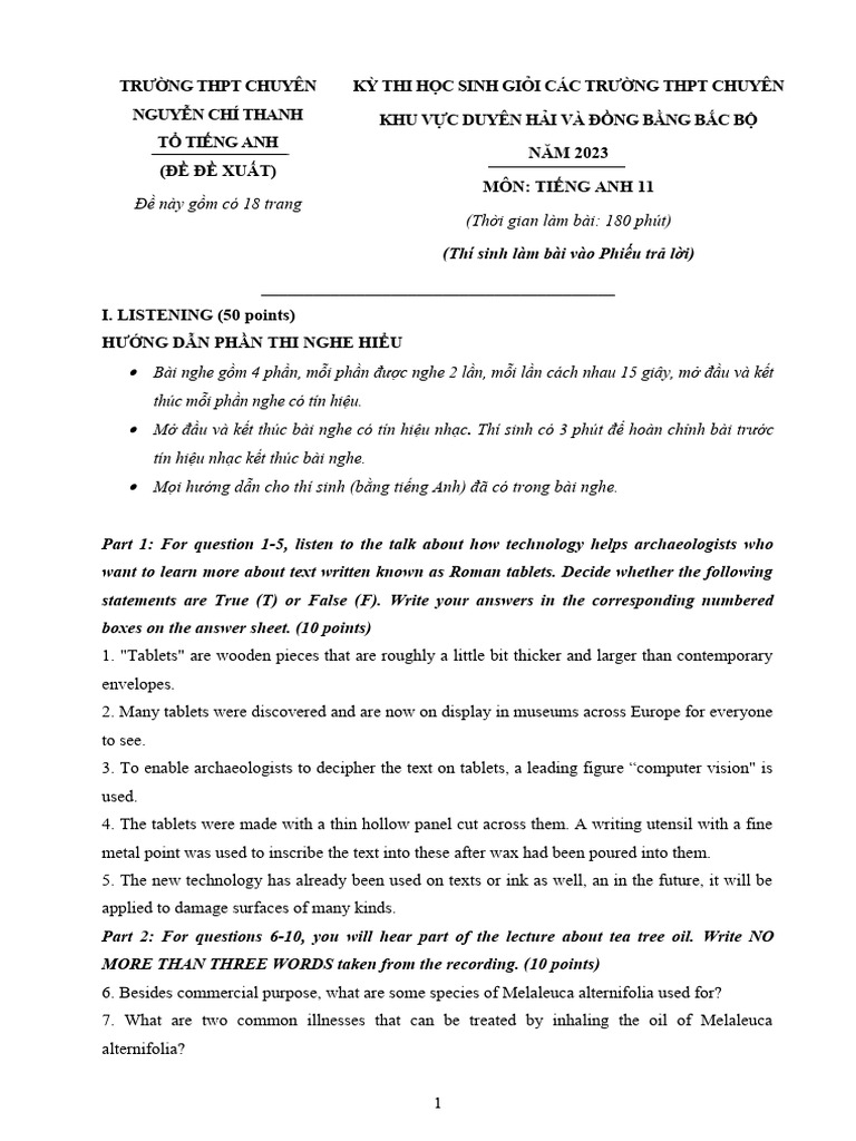 (2023) Dhbb Đề Anh 11 Cnct - dak Nong | PDF | Otto Von Bismarck | German Empire