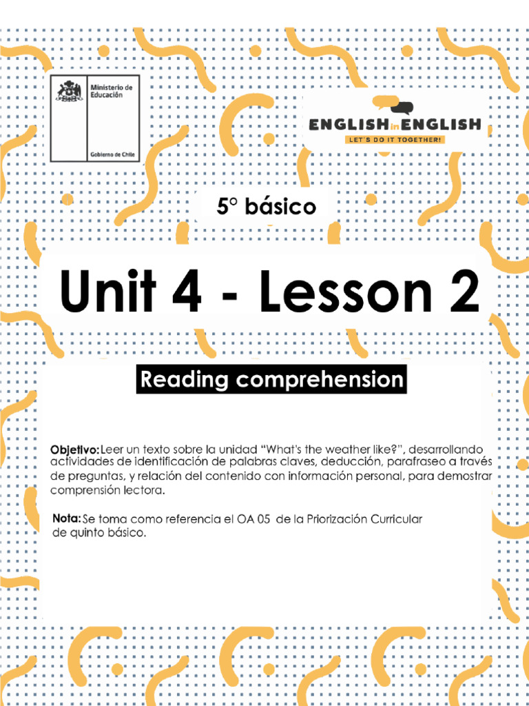 5° Básico - Unit 4 Lesson 2 | PDF | Fashion | Clothing