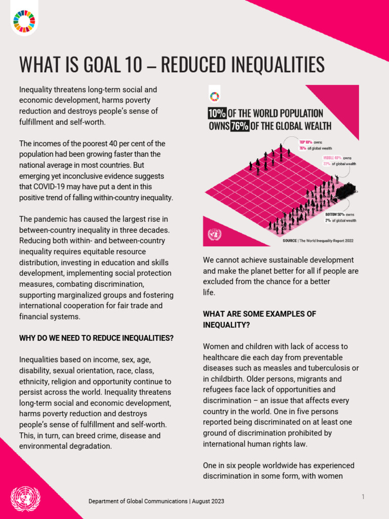 Goal 10 Fast Facts | PDF | Discrimination & Race Relations | Social ...