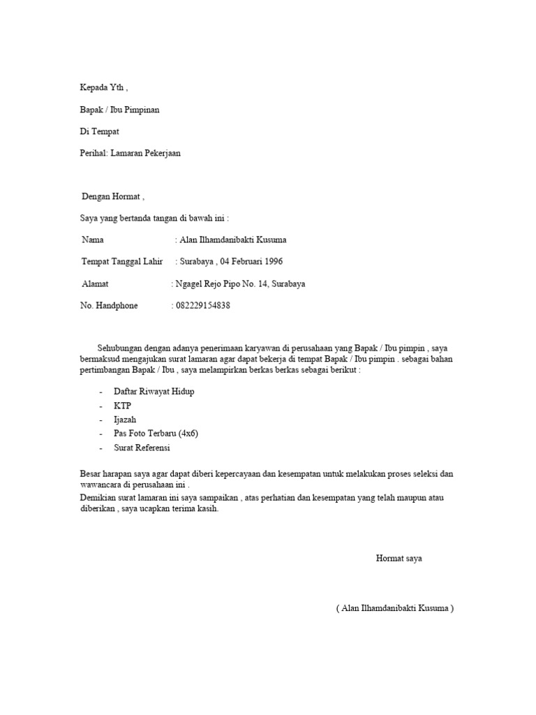 CV Alan Ilhamdanibakti Kusuma | PDF