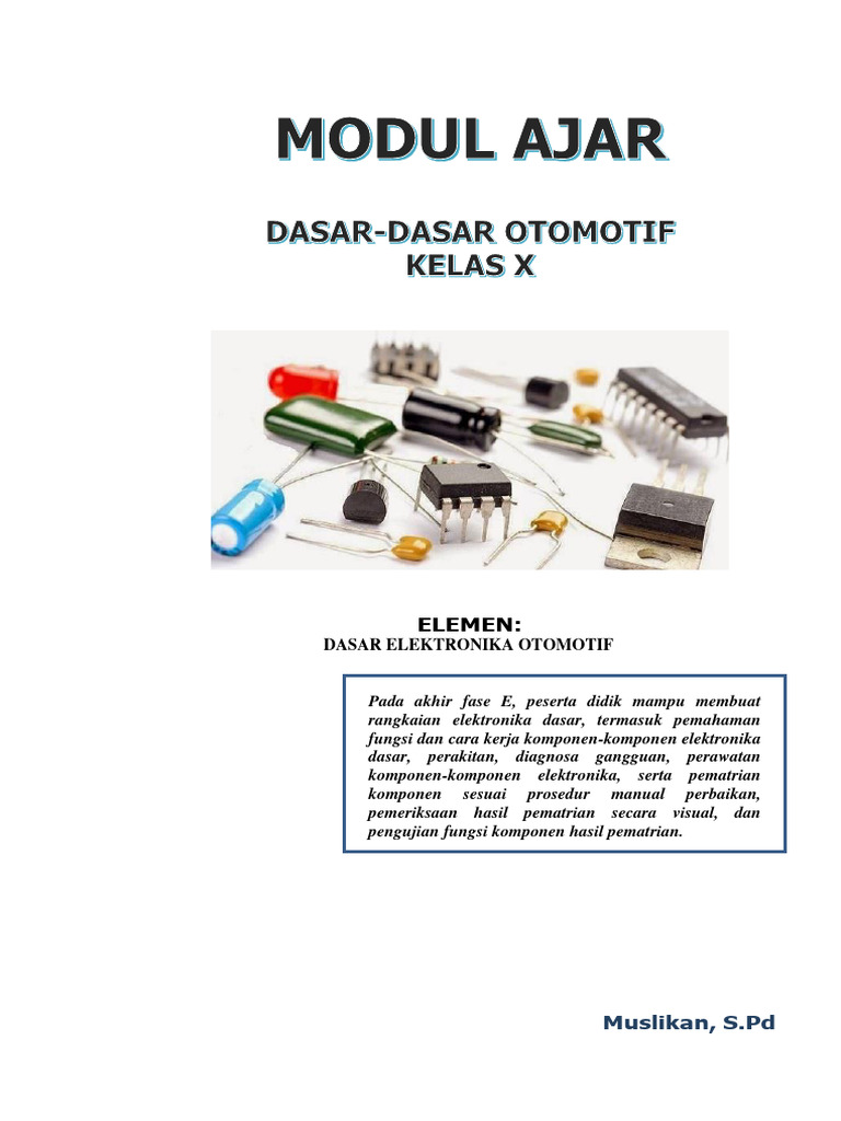 Modul 9 Dasar elektronika otomotif 2024 | PDF Modul 9 Dasar elektronika otomotif 2024 | PDF