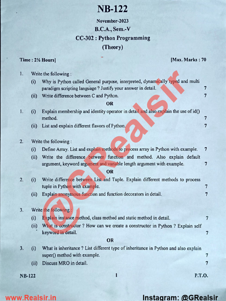 CC-302 Python Programming | PDF | Method (Computer Programming ... CC-302 Python Programming | PDF | Method (Computer Programming ...