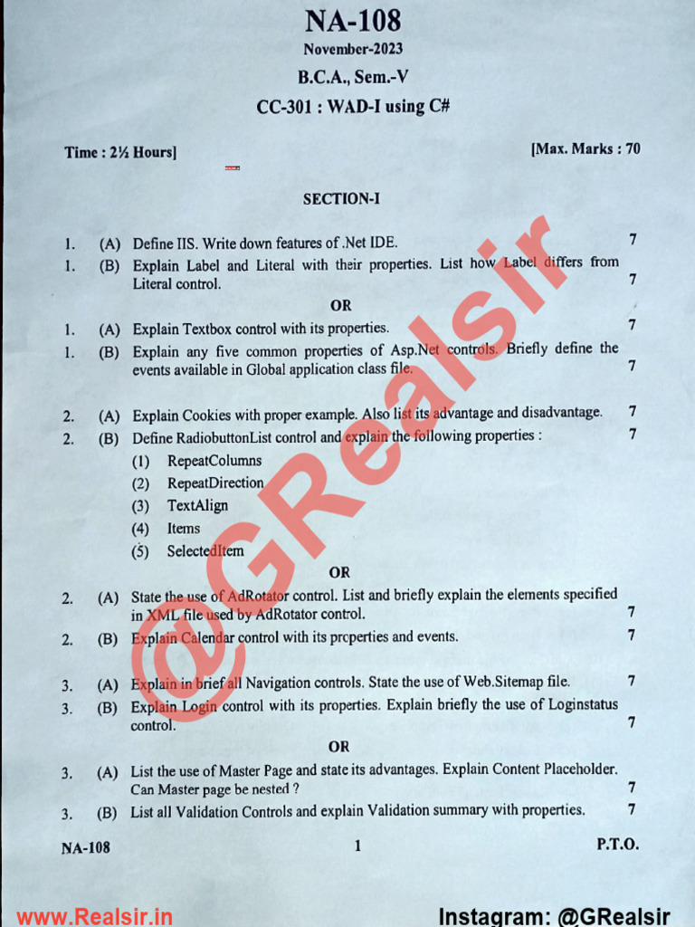 CC-301 WAD-1 Using C# | PDF | Computer Science | Data Management
