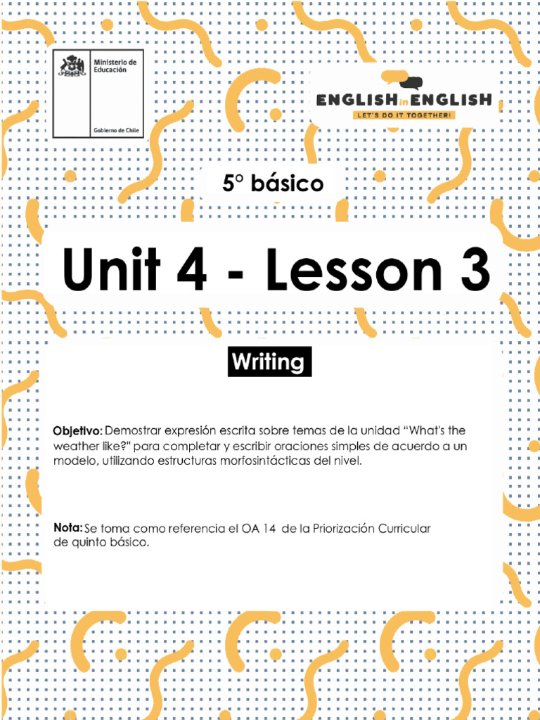 5° Básico - Unit 4 Lesson 3 | PDF | Fashion | Clothing
