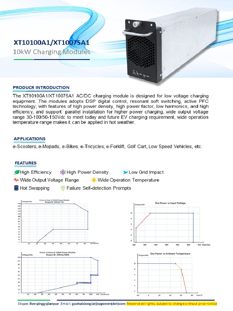10kW Low Voltage Charging Module 30-100V 50-150V | PDF