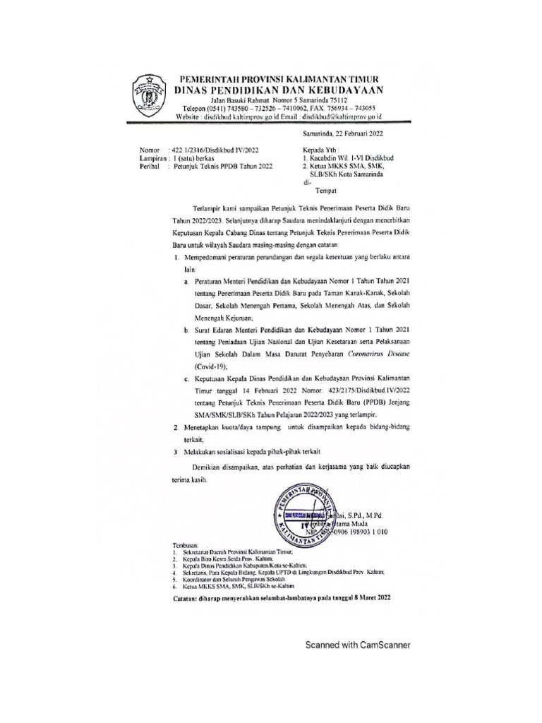 Juknis PPDB 2022 | PDF